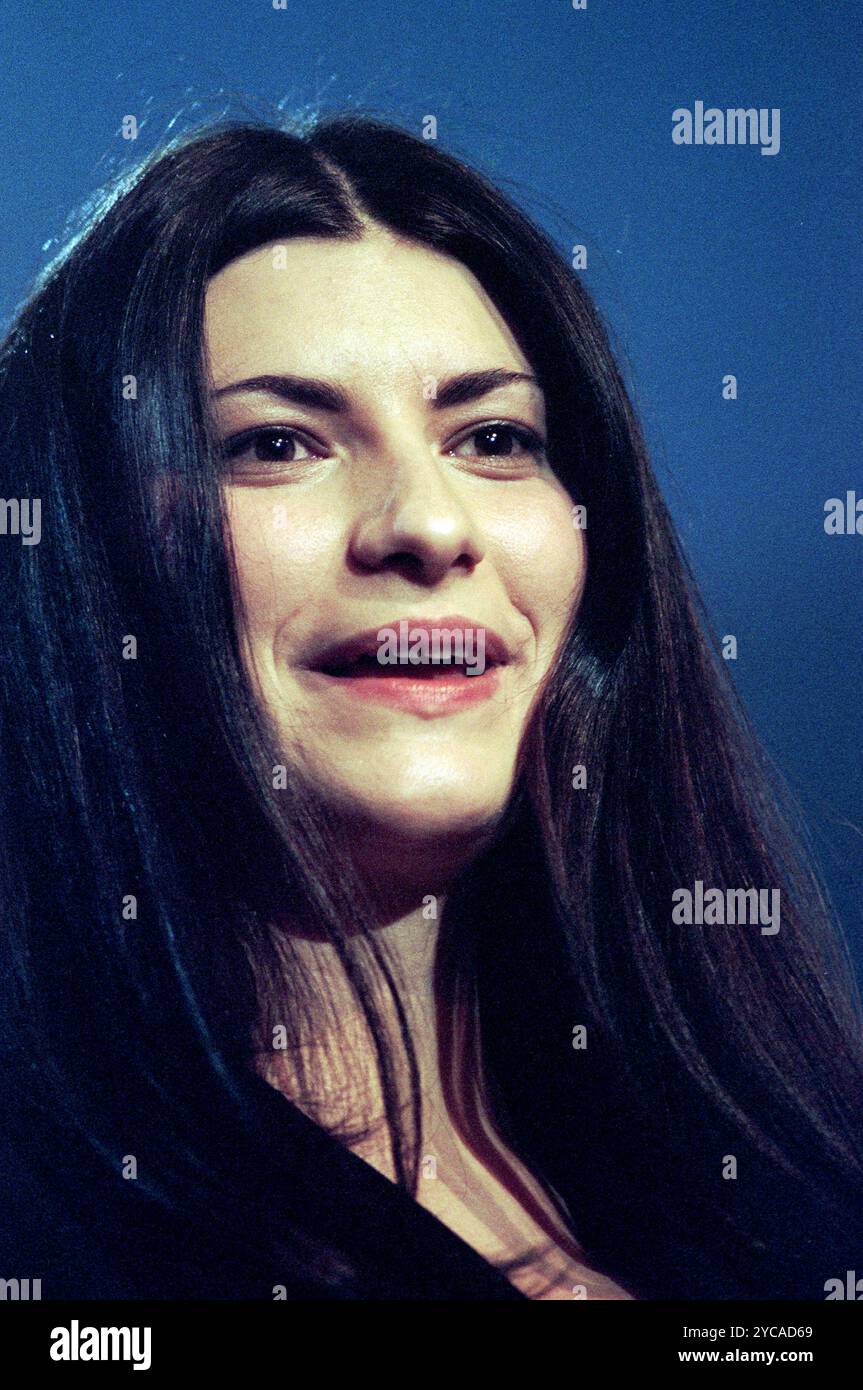 Milan Italy 03/03/1999: Laura Pausini, Italian singer, during the music ...
