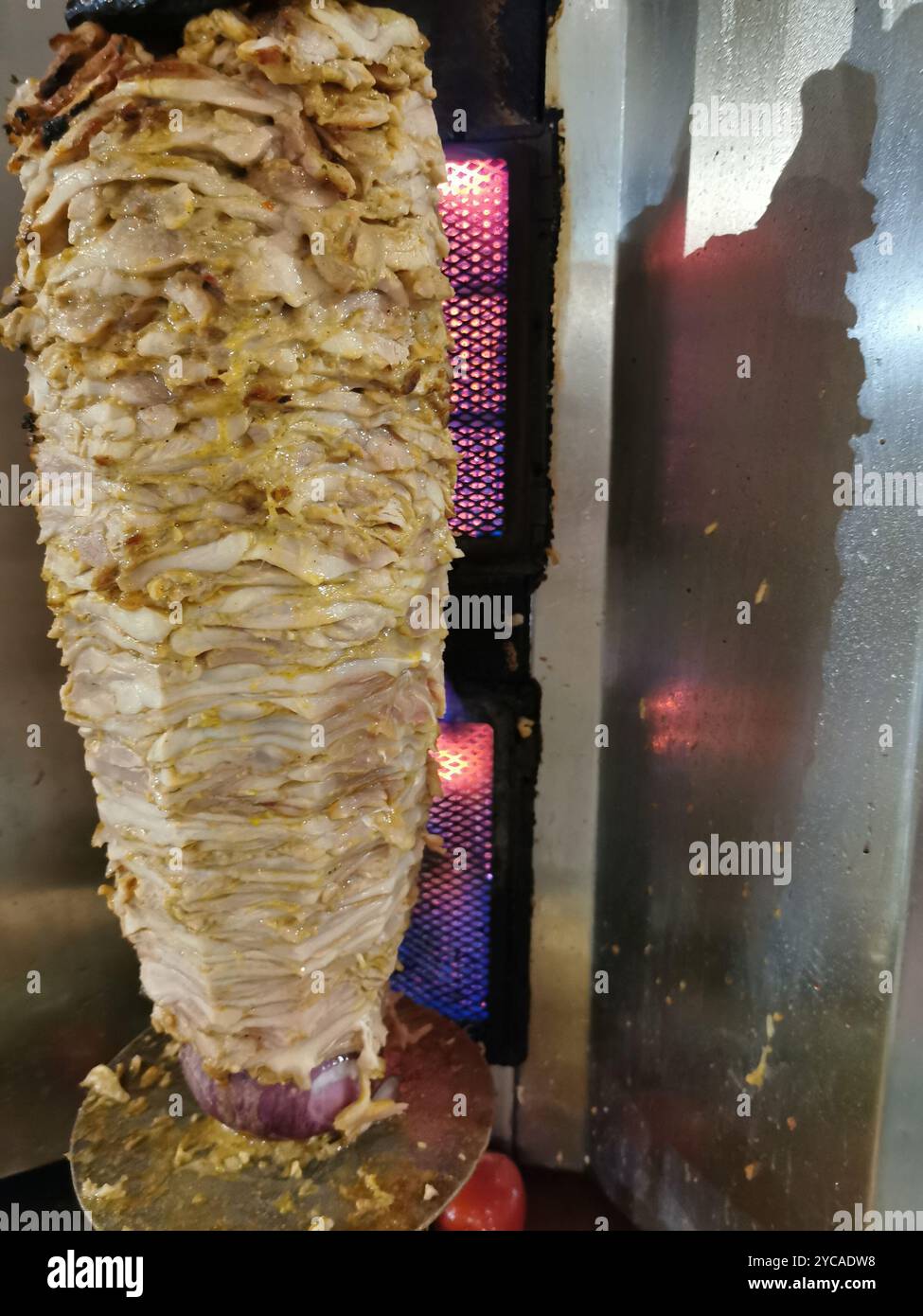 gyros machine as very nice food background Stock Photo - Alamy