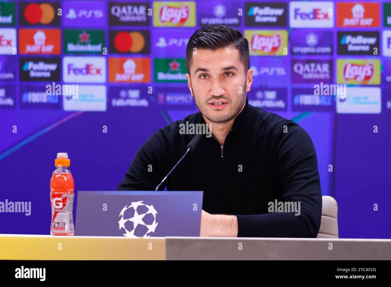 Head coach Nuri Sahin during the Borussia Dortmund press conference ...