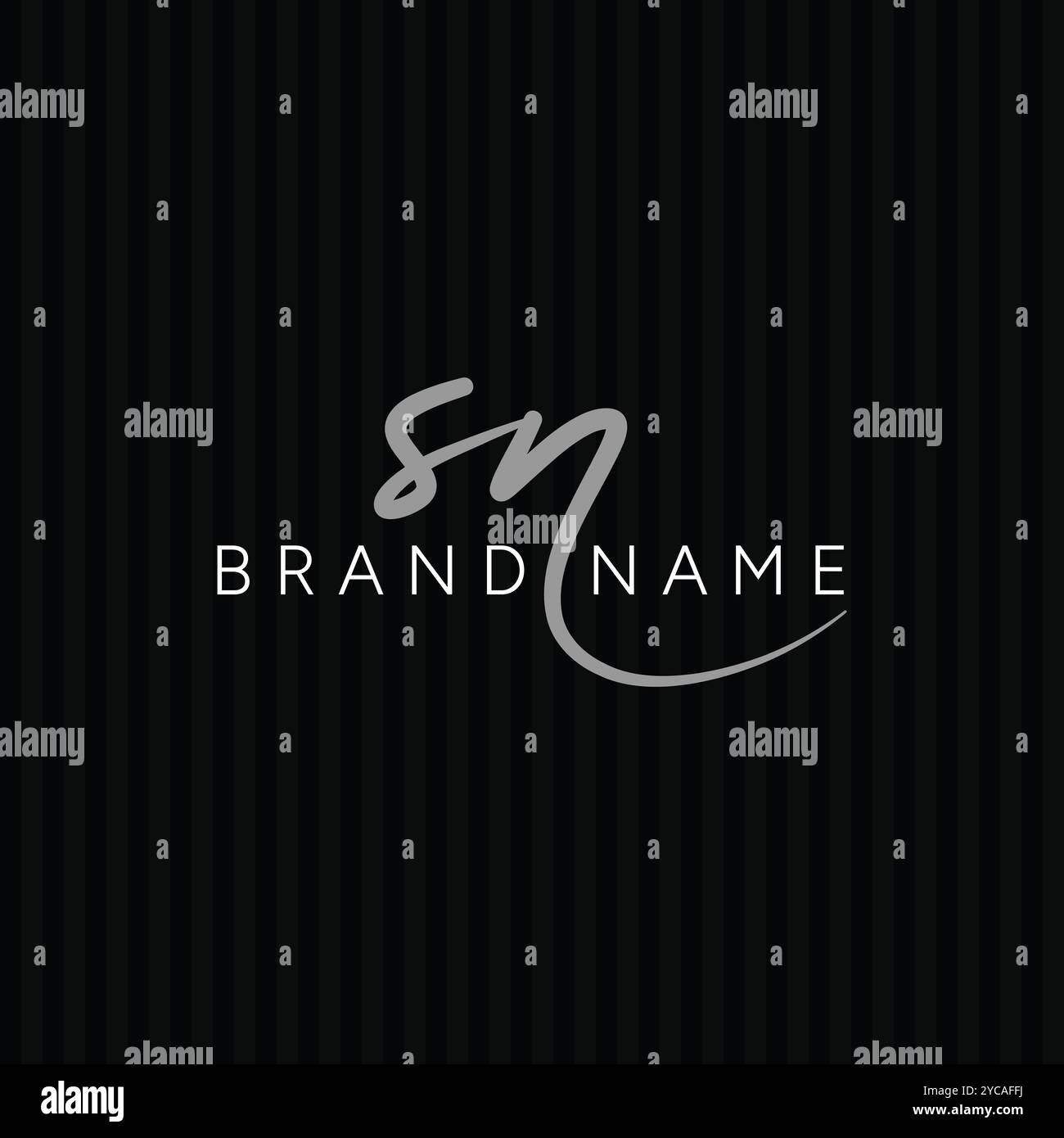 SN Initial Logo in Signature Style for Photography and Fashion Business ...