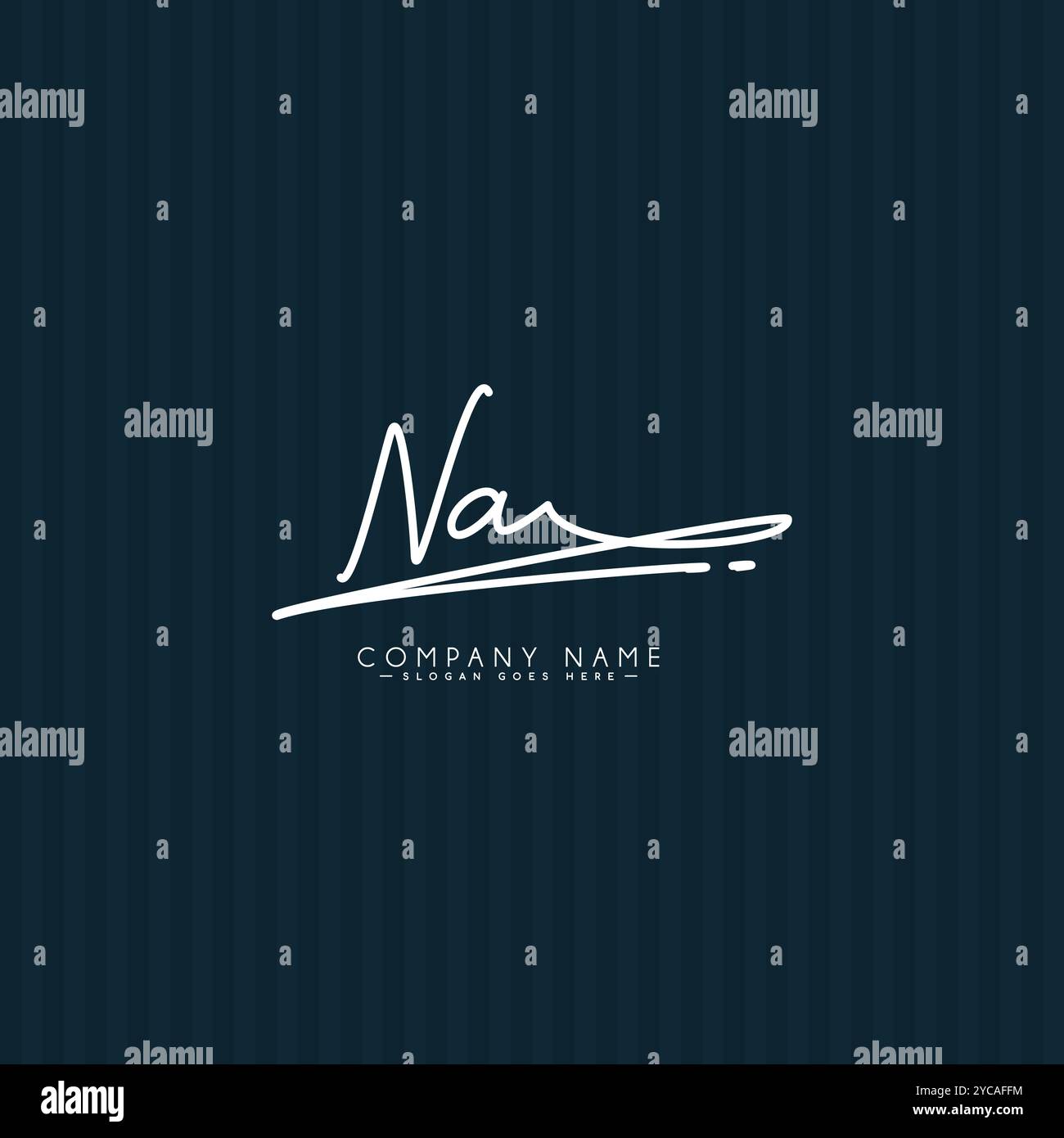 NA Simple Signature Logo - Handwritten Vector Template for N and A Logo ...