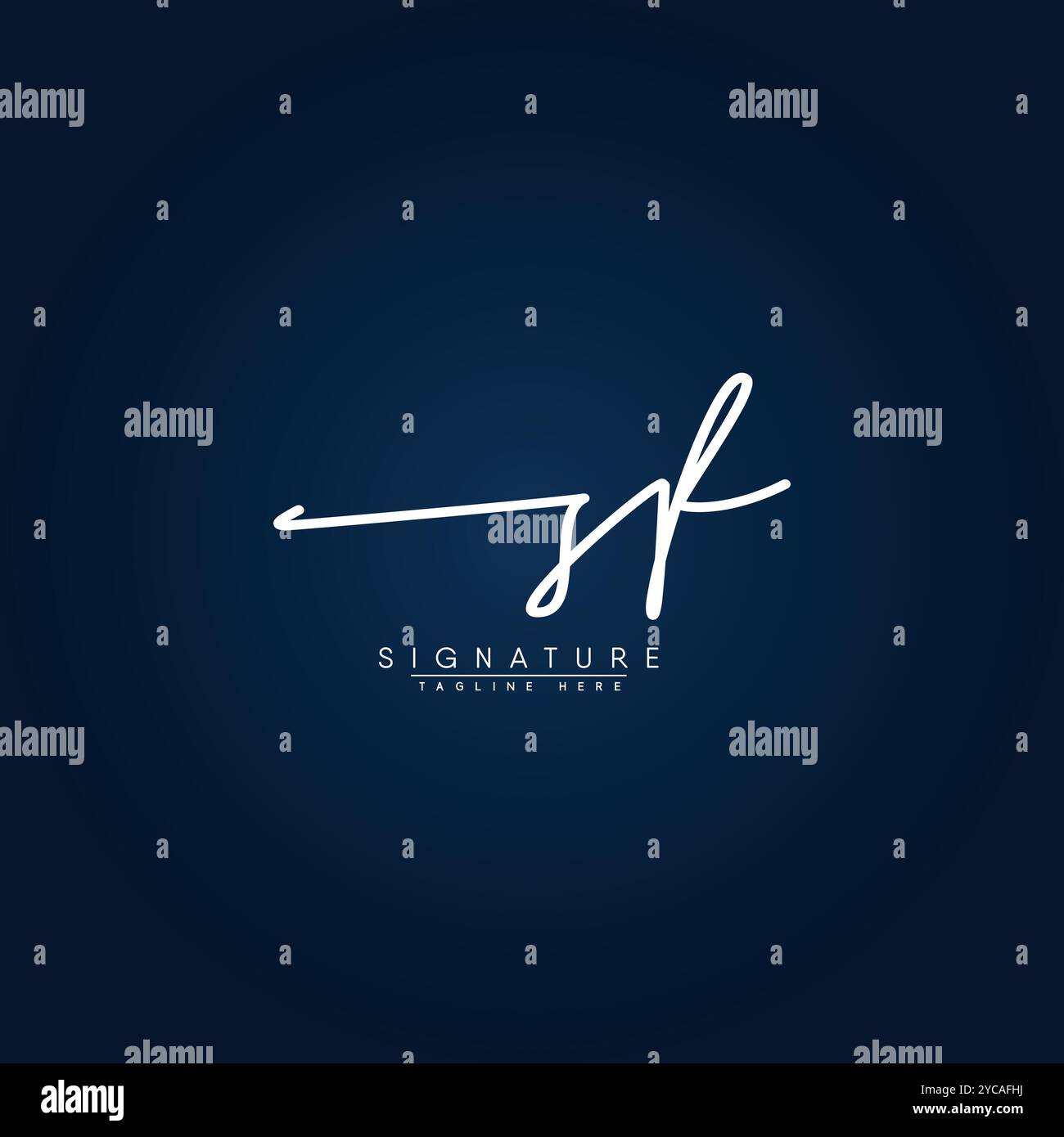 SF Simple Signature Logo - Handwritten Vector Template for S and F Logo ...
