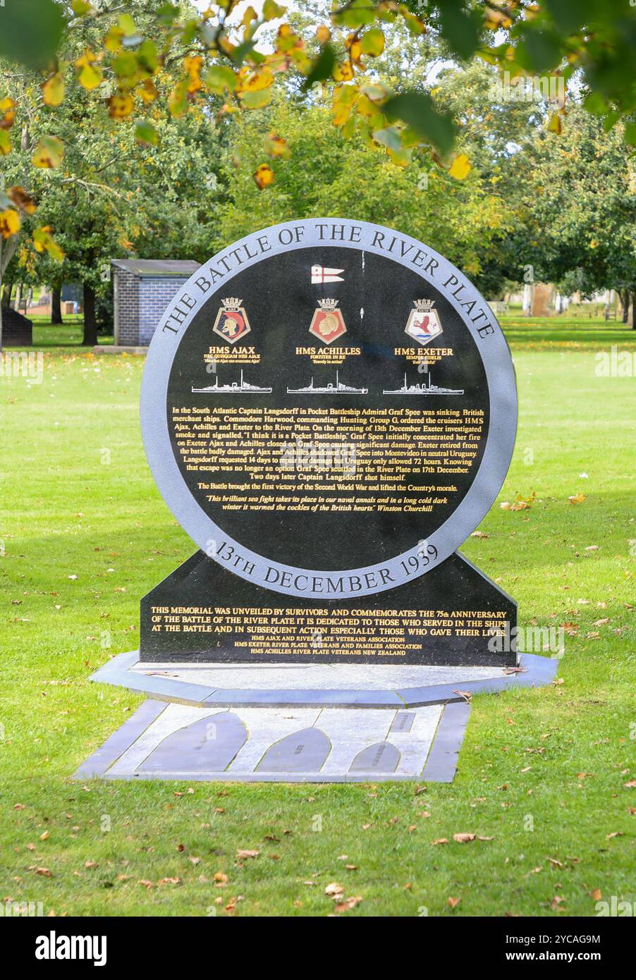 Battle of the River Plate Memorial at the National Memorial Arboretum ...
