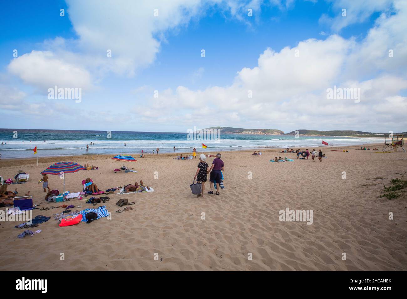 A busy beach scene in Plettenberg Bay, South Africa Stock Photo - Alamy