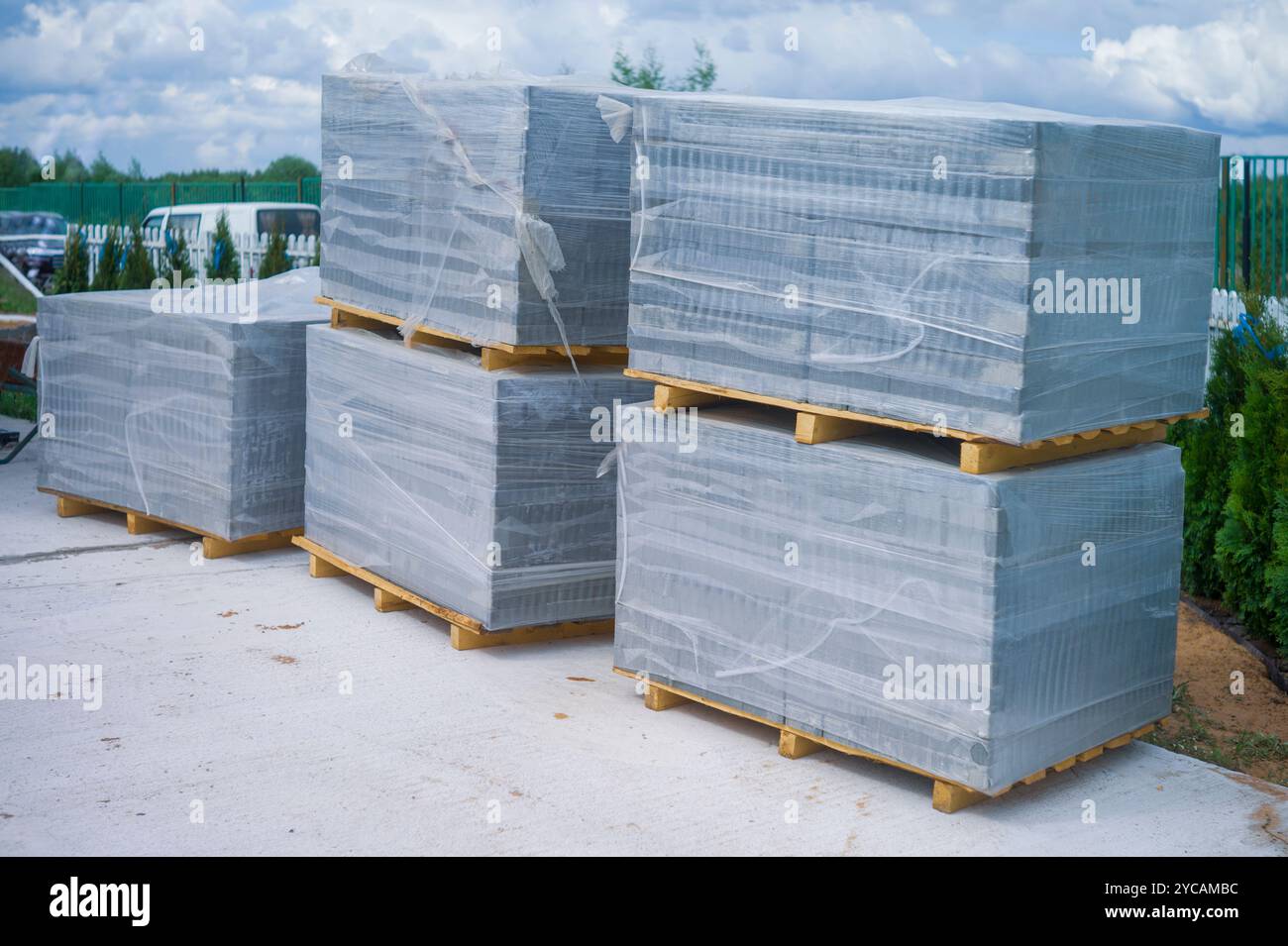 Stack concrete paving blocks hi-res stock photography and images - Alamy