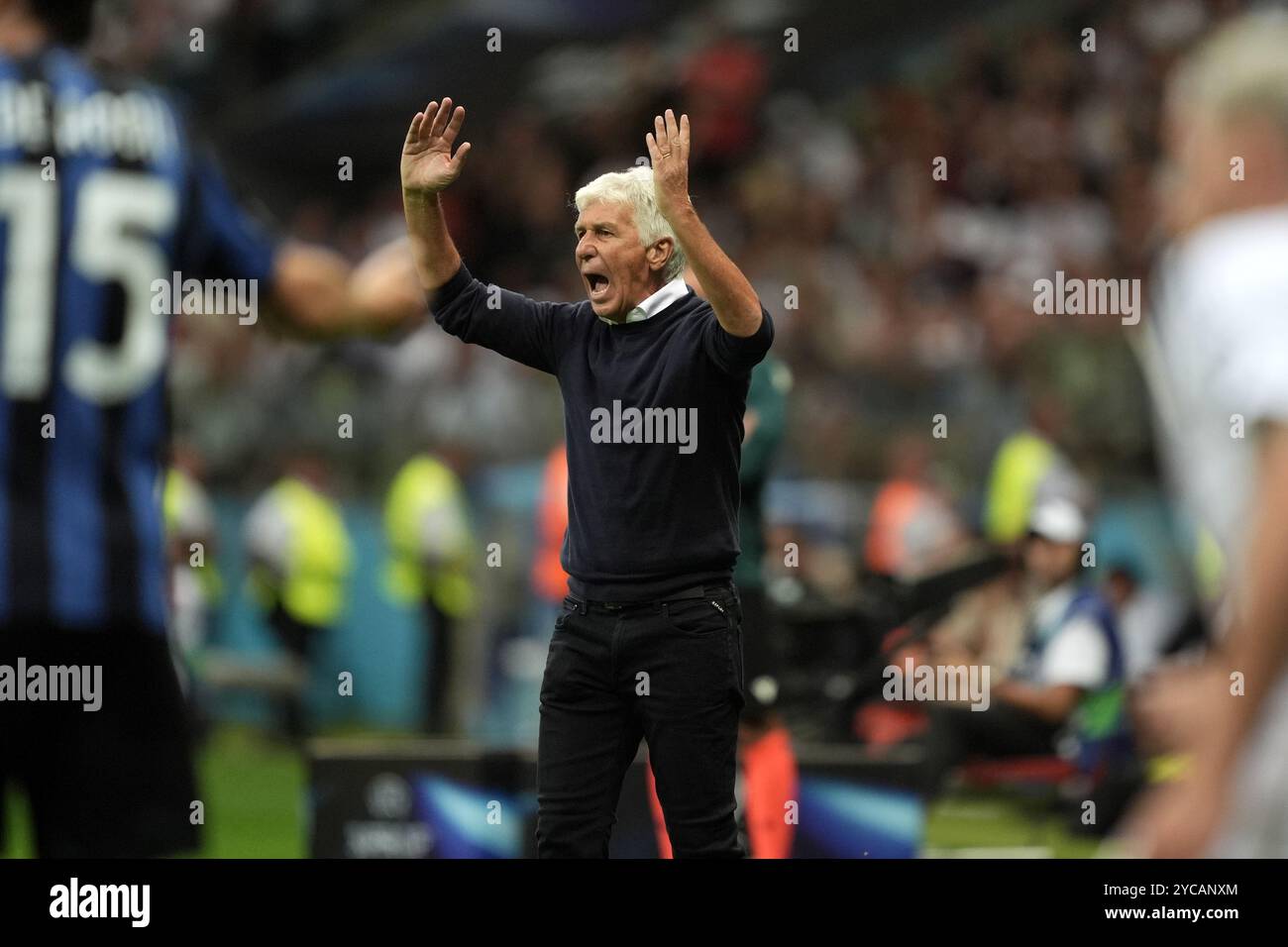 Atalanta's head coach Gian Piero Gasperini during the 2024 UEFA Super ...