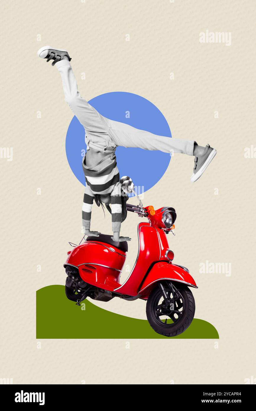 Composite trend artwork 3D sketch image photo collage of young person ...