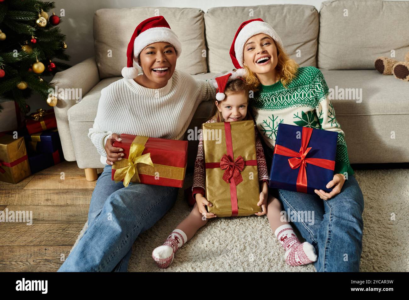 Unwrapped christmas presents hi-res stock photography and images - Alamy