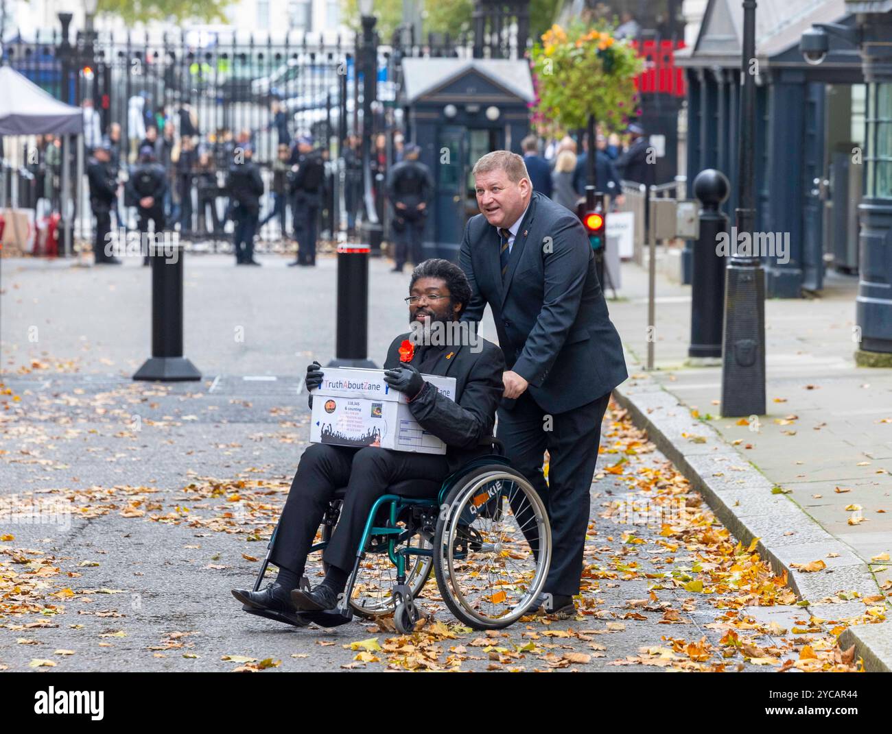 London, UK 21 Oct 2024 Zane’s parents, Kye Gbangbola and Nicole Lawler ...