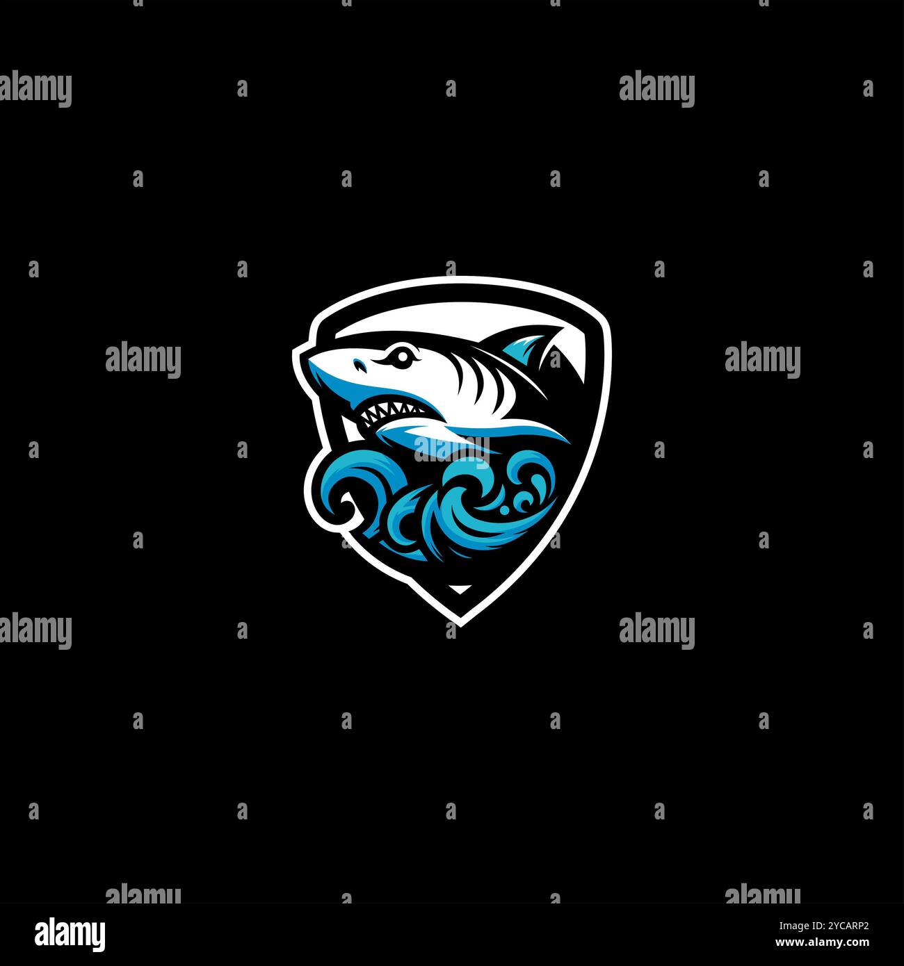 Coastal shark logo hi-res stock photography and images - Alamy