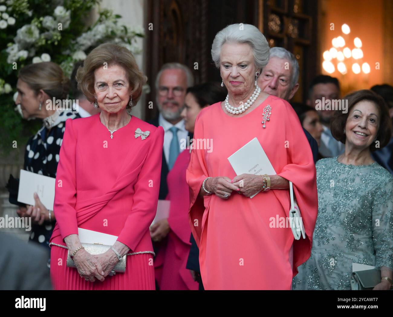 Athens, Greece. 28 September 2024. Queen Sofia of Spain and Princess ...