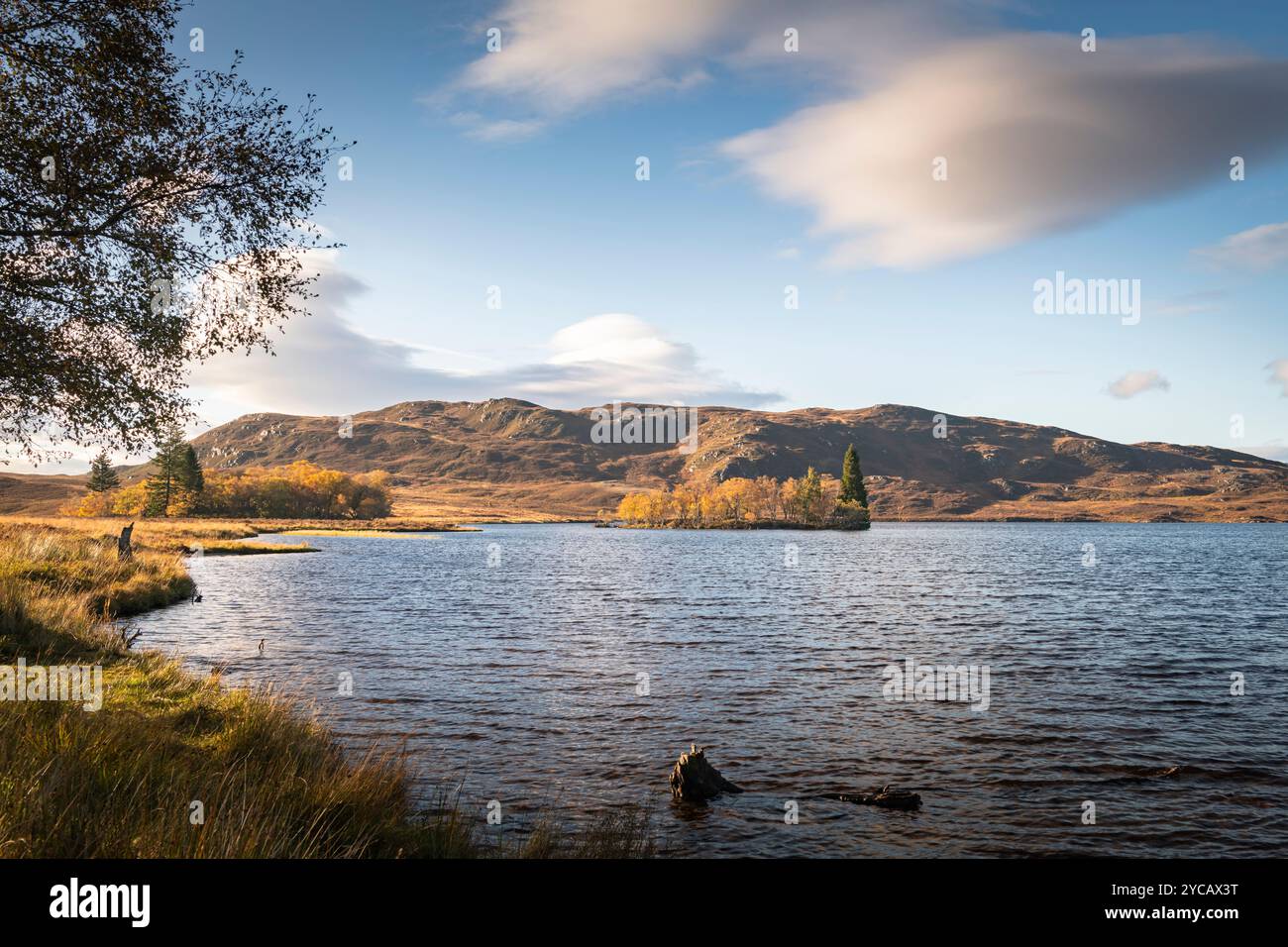 An autumnal, landscape HDR image of a breezy Loch Tarff in Lochaber, Scottish Highlands, near ...