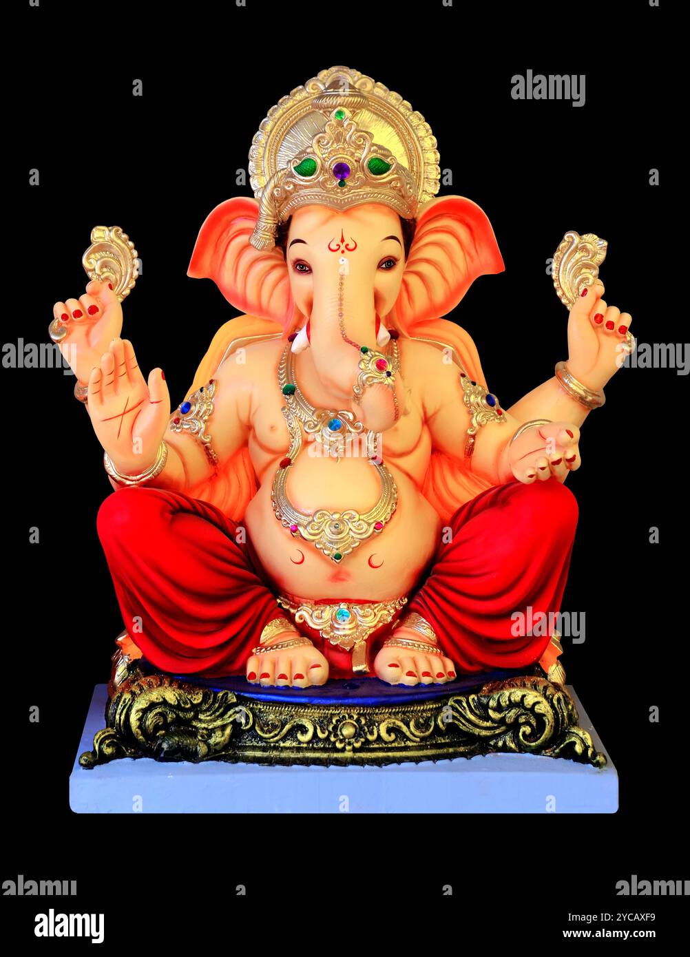 Ganesh sculpture, Lord Ganpati, Ganesha on colourful Background ...