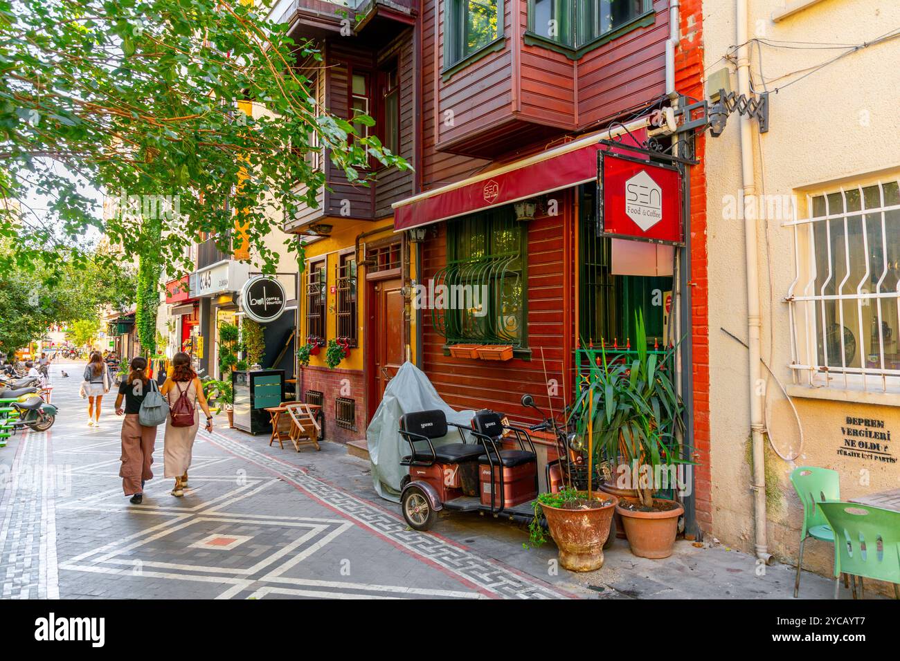 Istanbul, Turkiye - OCT 8, 2024: Generic street view in Kadikoy, a ...