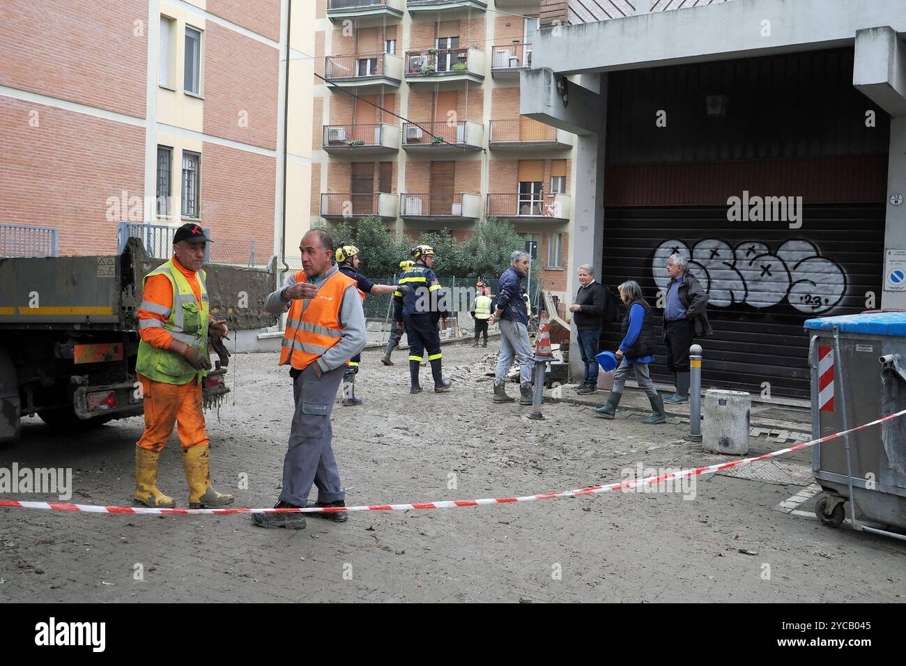 Bologna, Italia. 22nd Oct, 2024. damage and inconvenience caused by ...