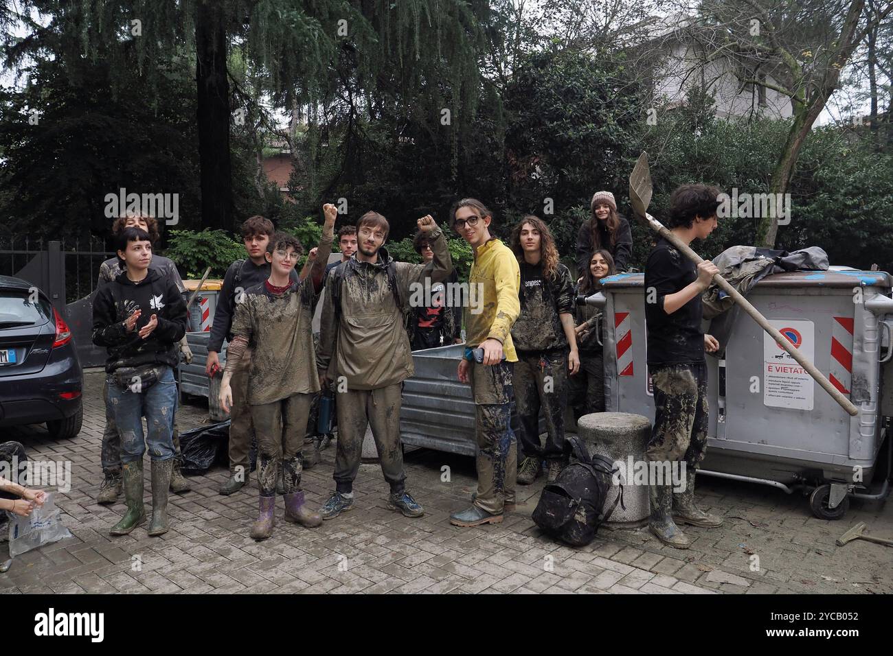 Bologna, Italia. 22nd Oct, 2024. damage and inconvenience caused by ...