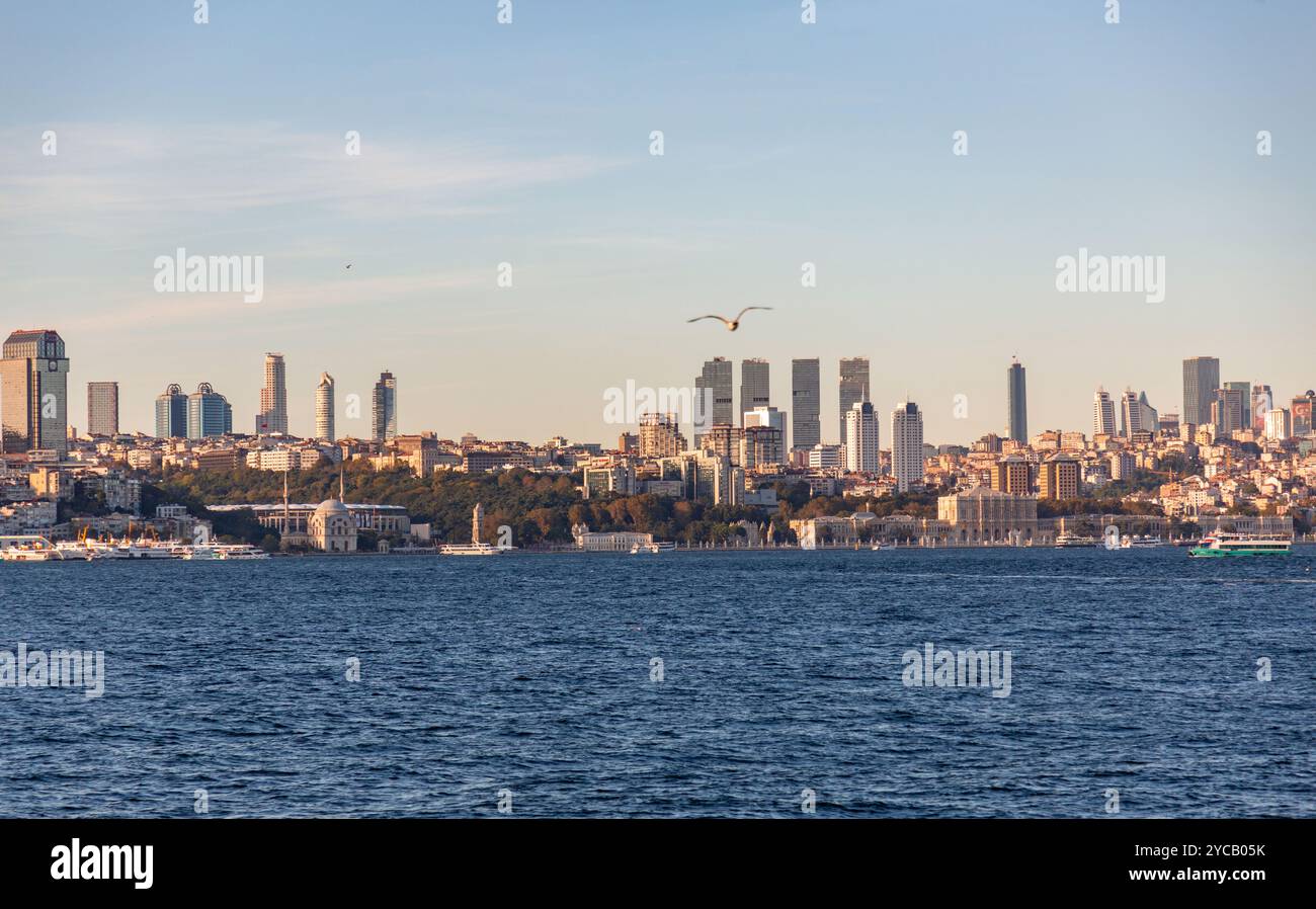 Istanbul, Turkiye - OCT 8, 2024: Skyline view of Istanbul seen from the ...