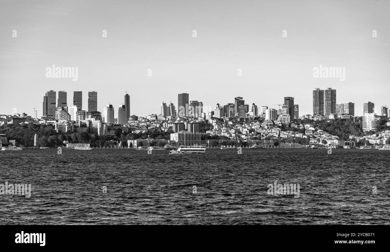 Istanbul, Turkiye - OCT 8, 2024: Skyline view of Istanbul seen from the ...