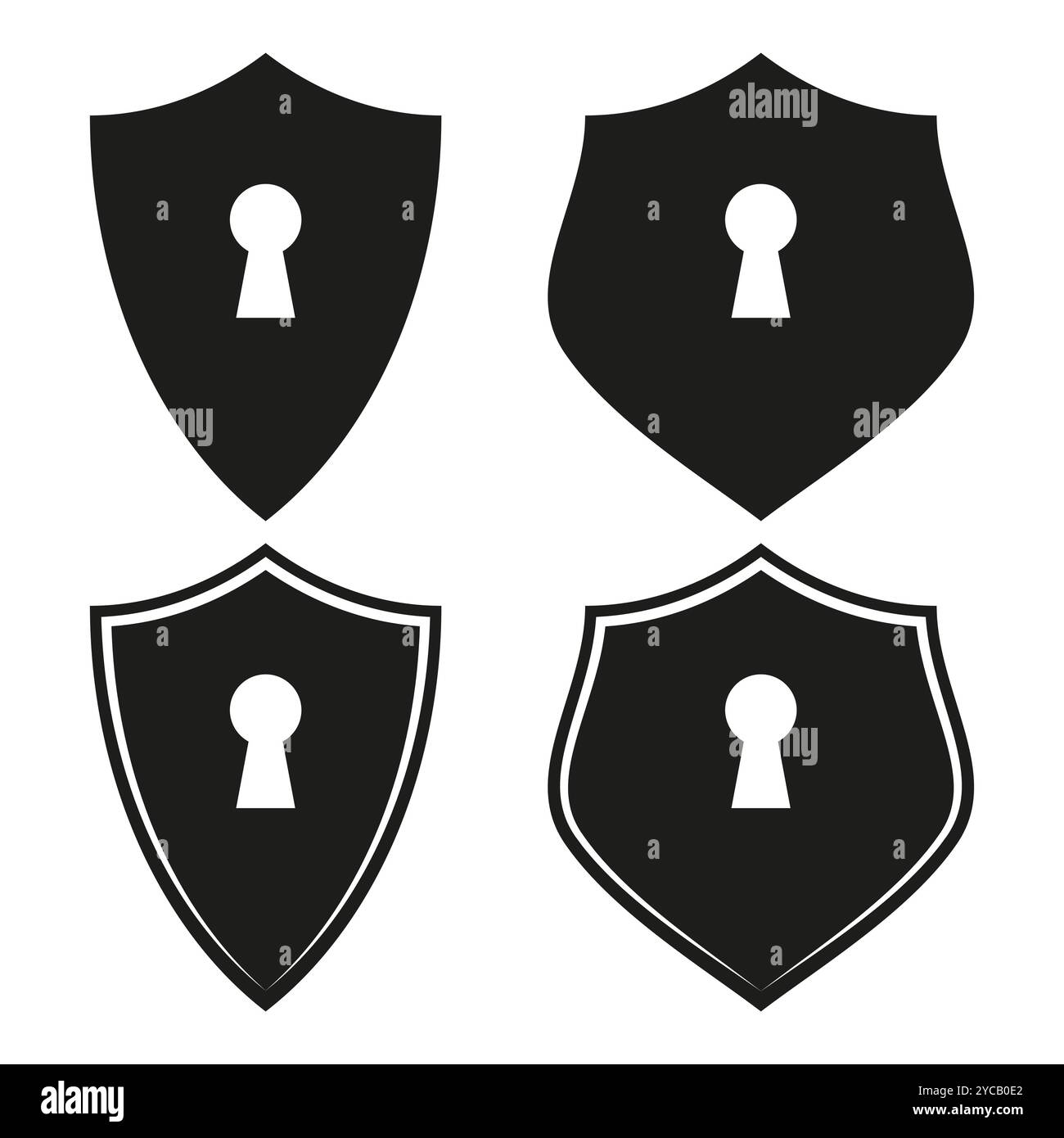 Shield with keyhole icon. Security protection symbol. Lock vector ...