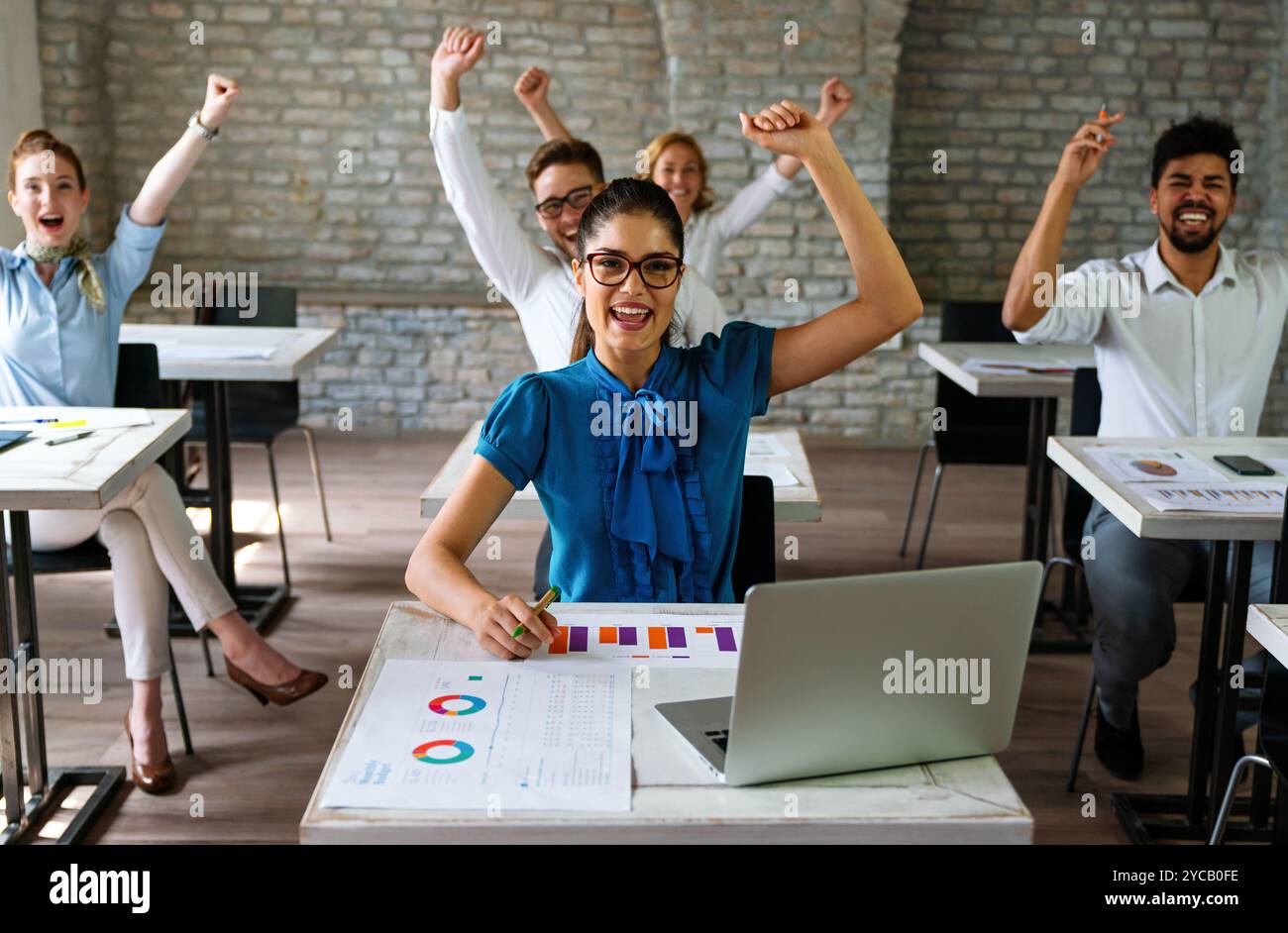Group of multinational business people develop themselves in business ...