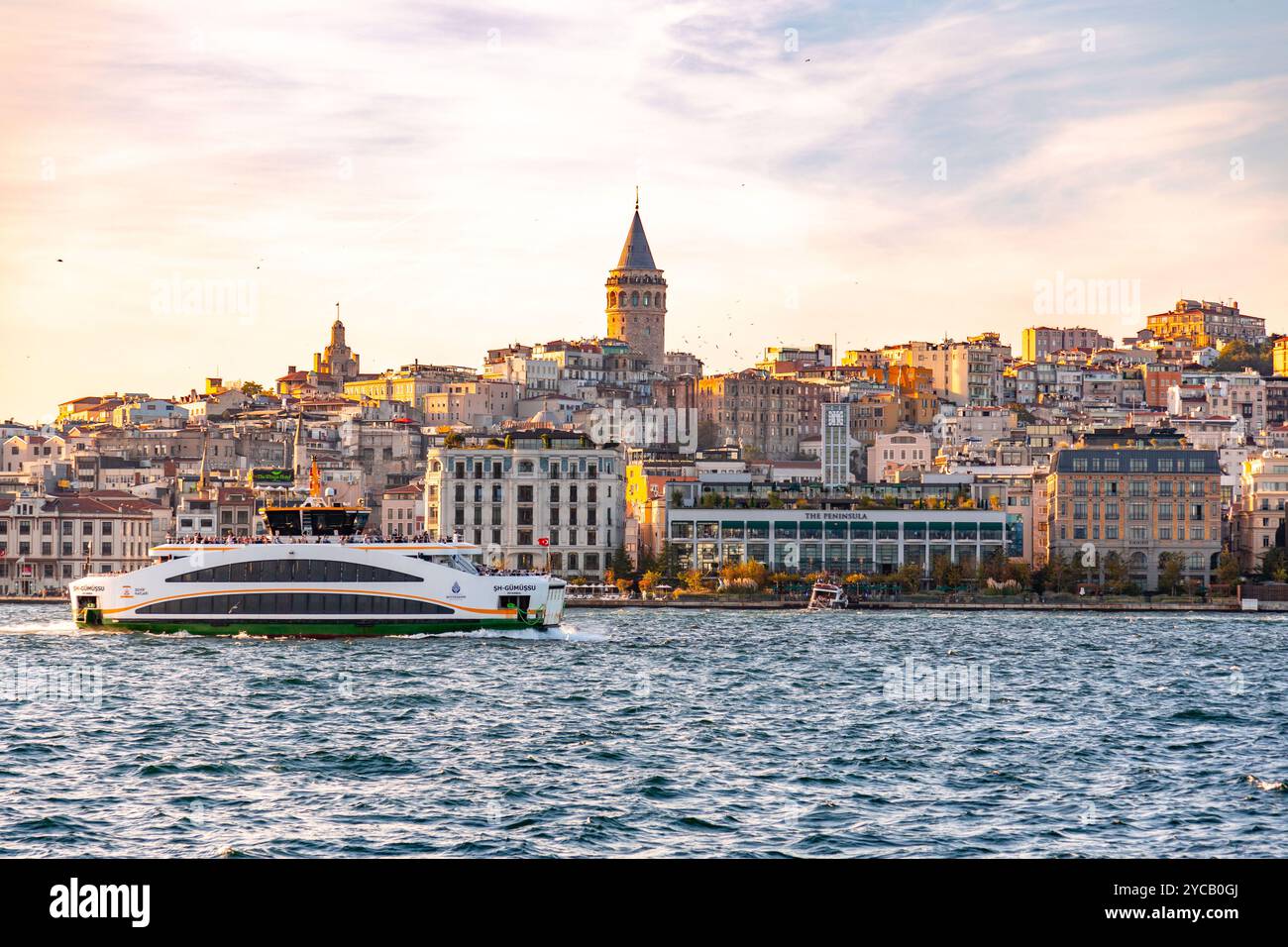 Istanbul, Turkiye - OCT 8, 2024: View of Galata Tower, the ancient ...