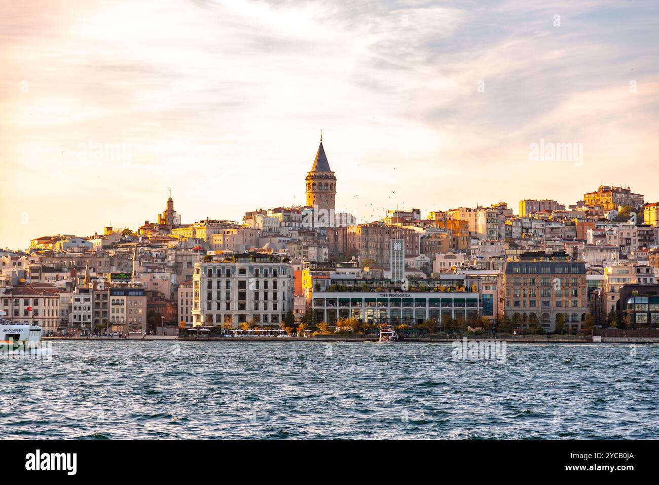 Istanbul, Turkiye - OCT 8, 2024: View of Galata Tower, the ancient ...