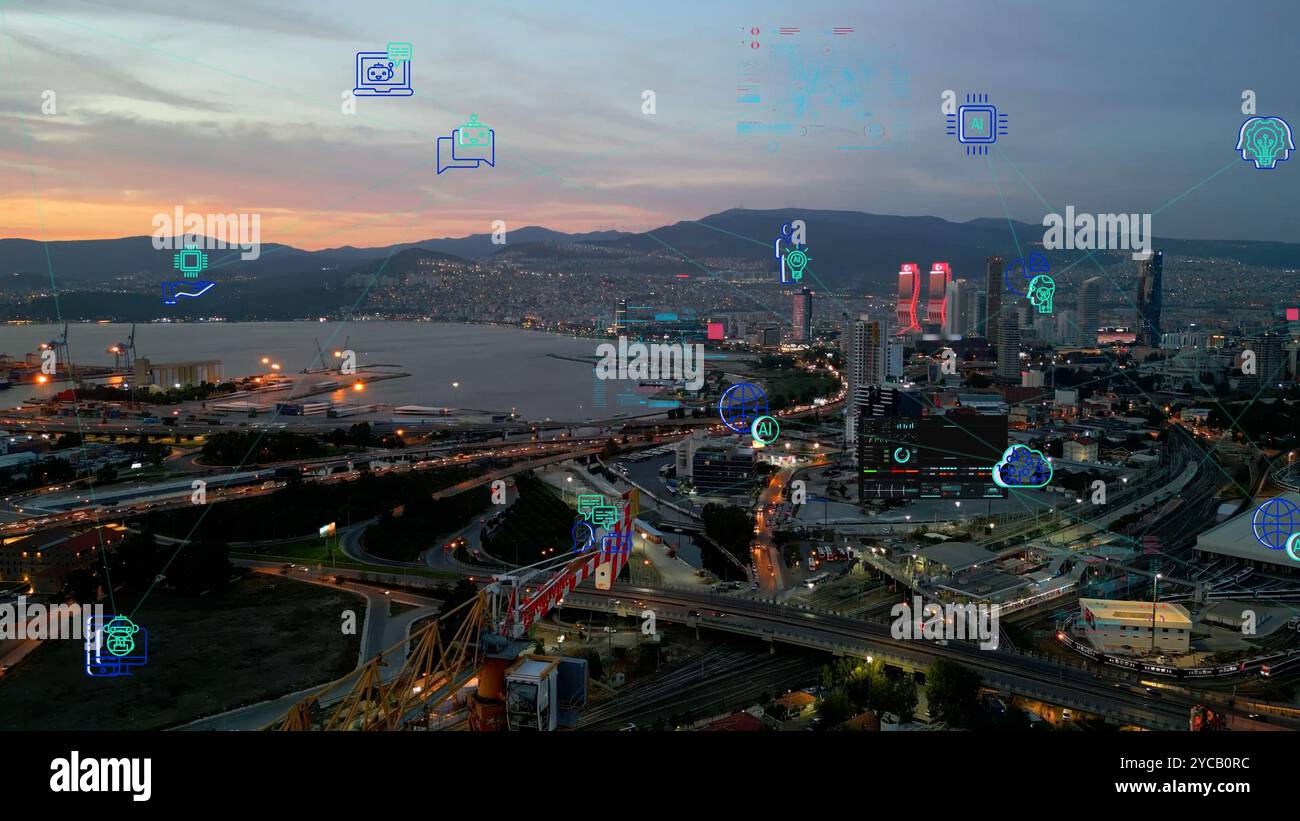 Isometric Bot And Cybersecurity Artificial Intelligence Concept Ai And Business Iot Concept