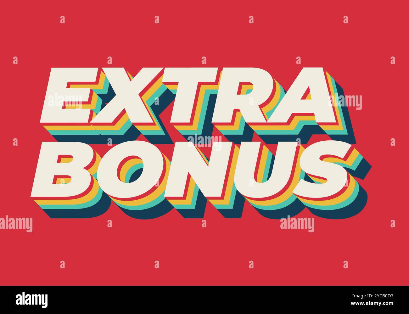 Extra bonus. Text effect design in 3D style for social media or ...
