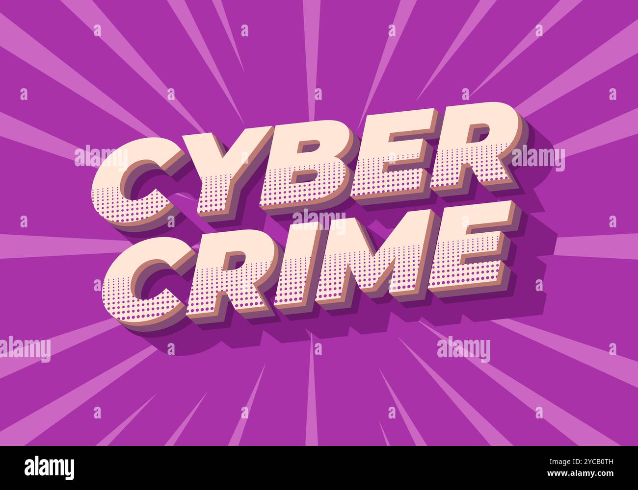 Cyber crime. Text effect design in bold fonts with modern colors Stock ...