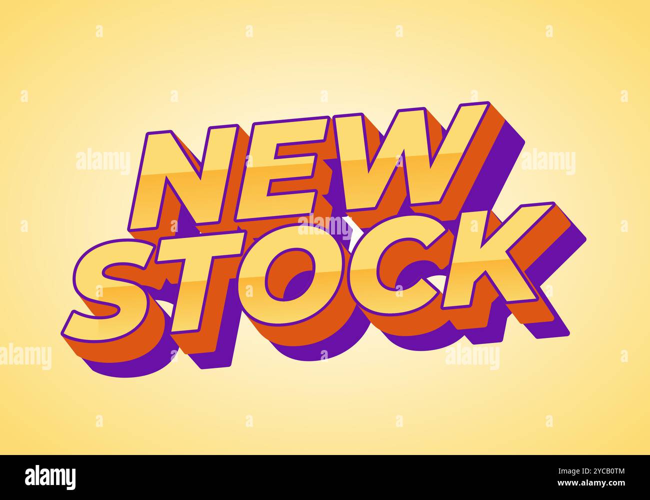 New stock. Text effect design in modern colors with 3D style Stock ...