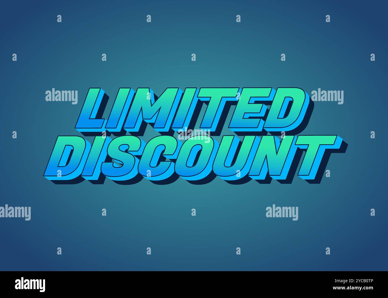 Limited discount. Text effect design in modern colors with 3D style ...
