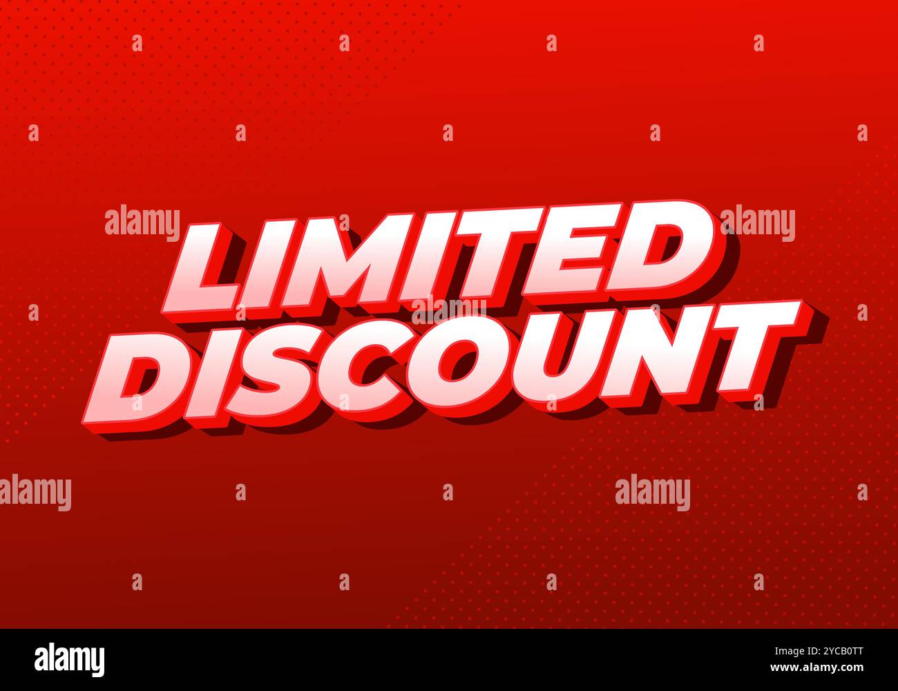 Limited discount. Text effect design in modern colors with 3D style ...