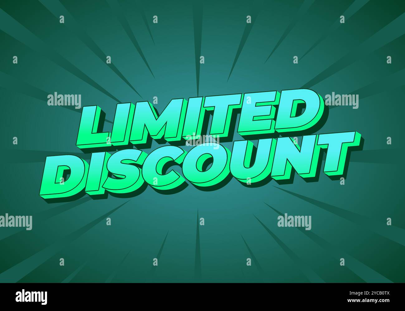 Limited discount. Text effect design in modern colors with 3D style ...