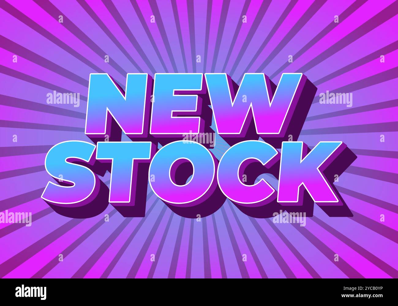 New stock. Text effect design in modern colors with 3D style Stock ...
