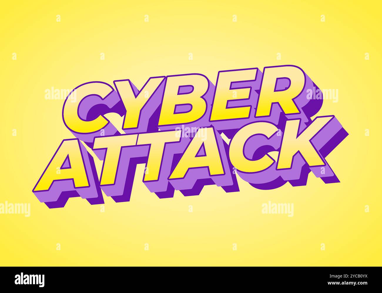 Cyber attack. Text effect design in 3D and bold fonts for digital ads Stock Vector Image & Art ...