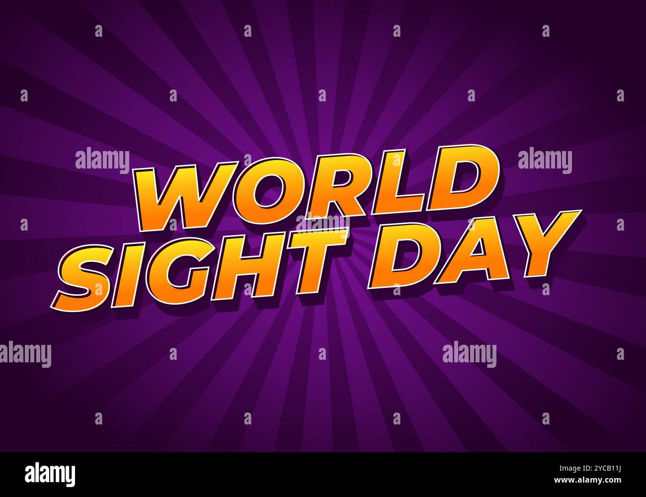 World sight day. text effect in 3D style with bold fonts Stock Vector ...