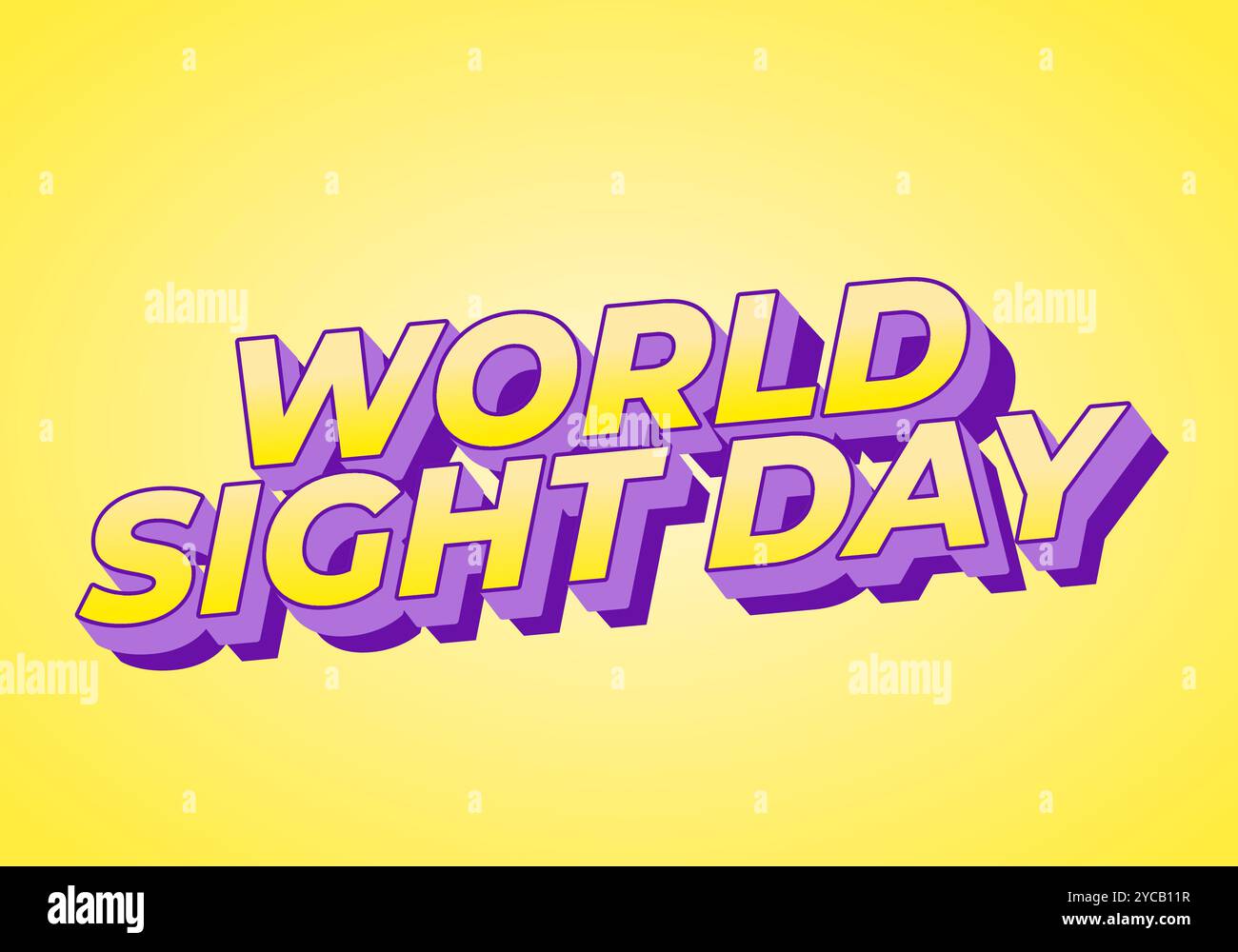 World sight day. text effect in 3D style with bold fonts Stock Vector ...