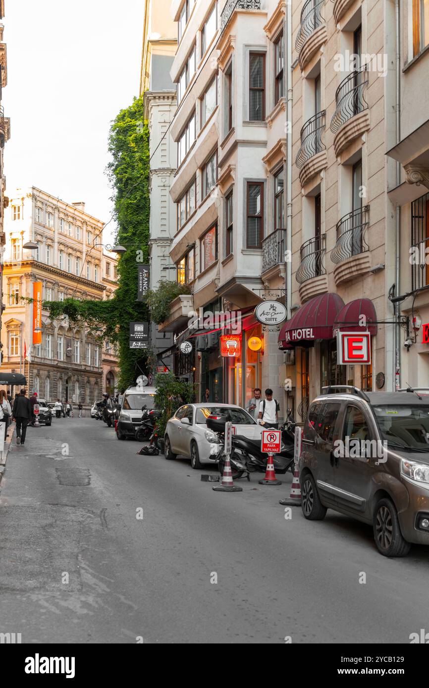 Istanbul, Turkiye - OCT 8, 2024: View from Beyoglu streets, generic ...