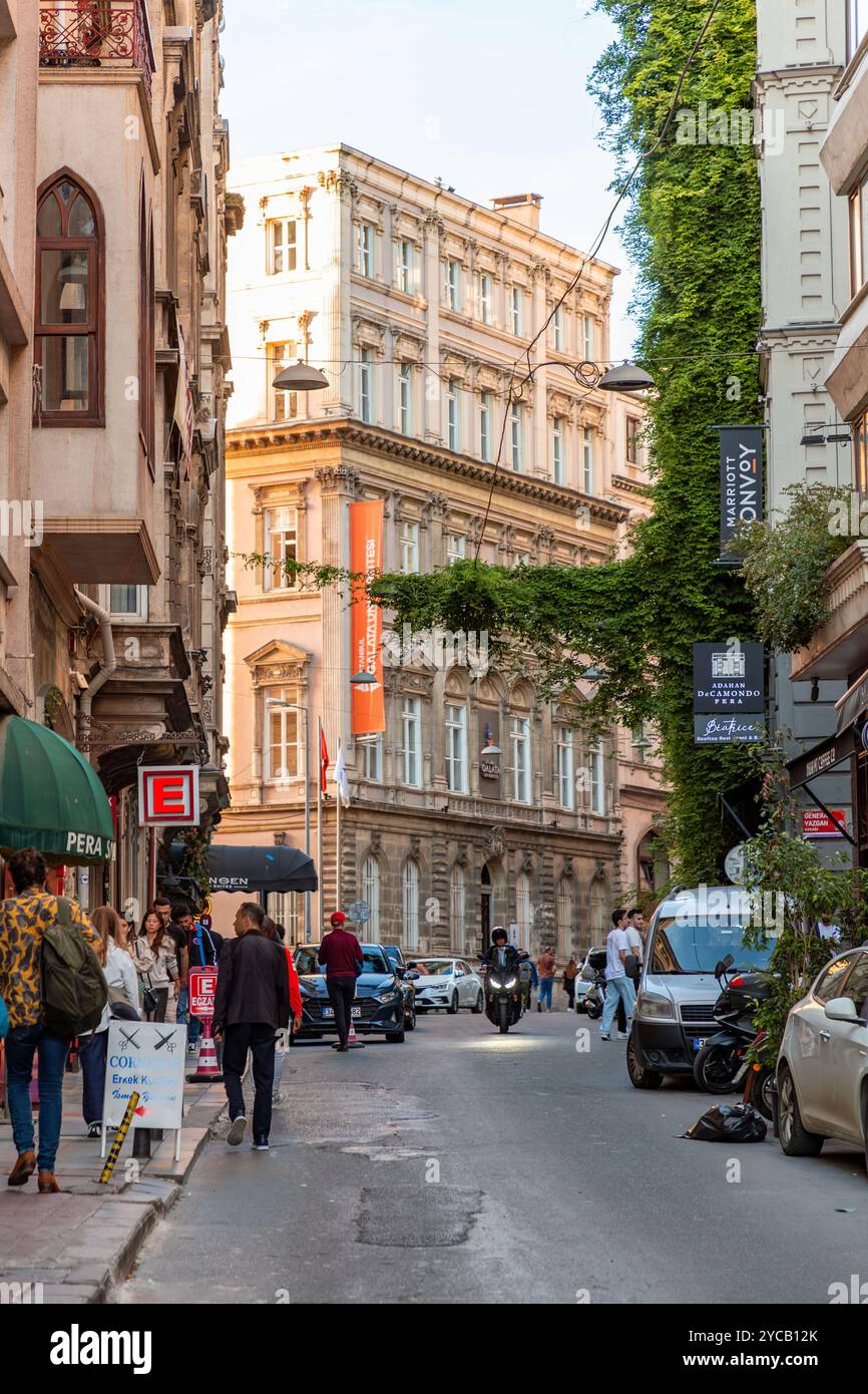 Istanbul, Turkiye - OCT 8, 2024: View from Beyoglu streets, generic ...