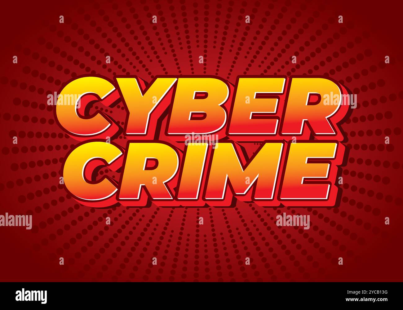 Cyber crime. Text effect design in bold fonts with modern colors Stock ...