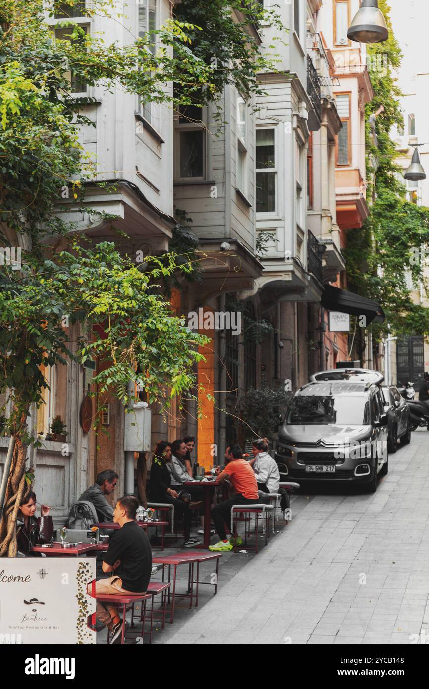 Istanbul, Turkiye - OCT 8, 2024: View from Beyoglu streets, generic ...