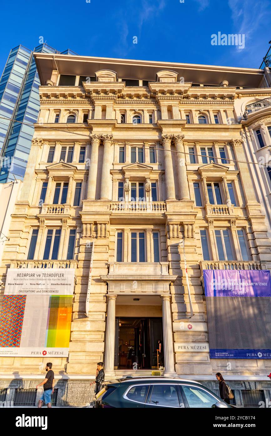 Istanbul, Turkiye - OCT 8, 2024: Exterior view of the Pera Museum on ...