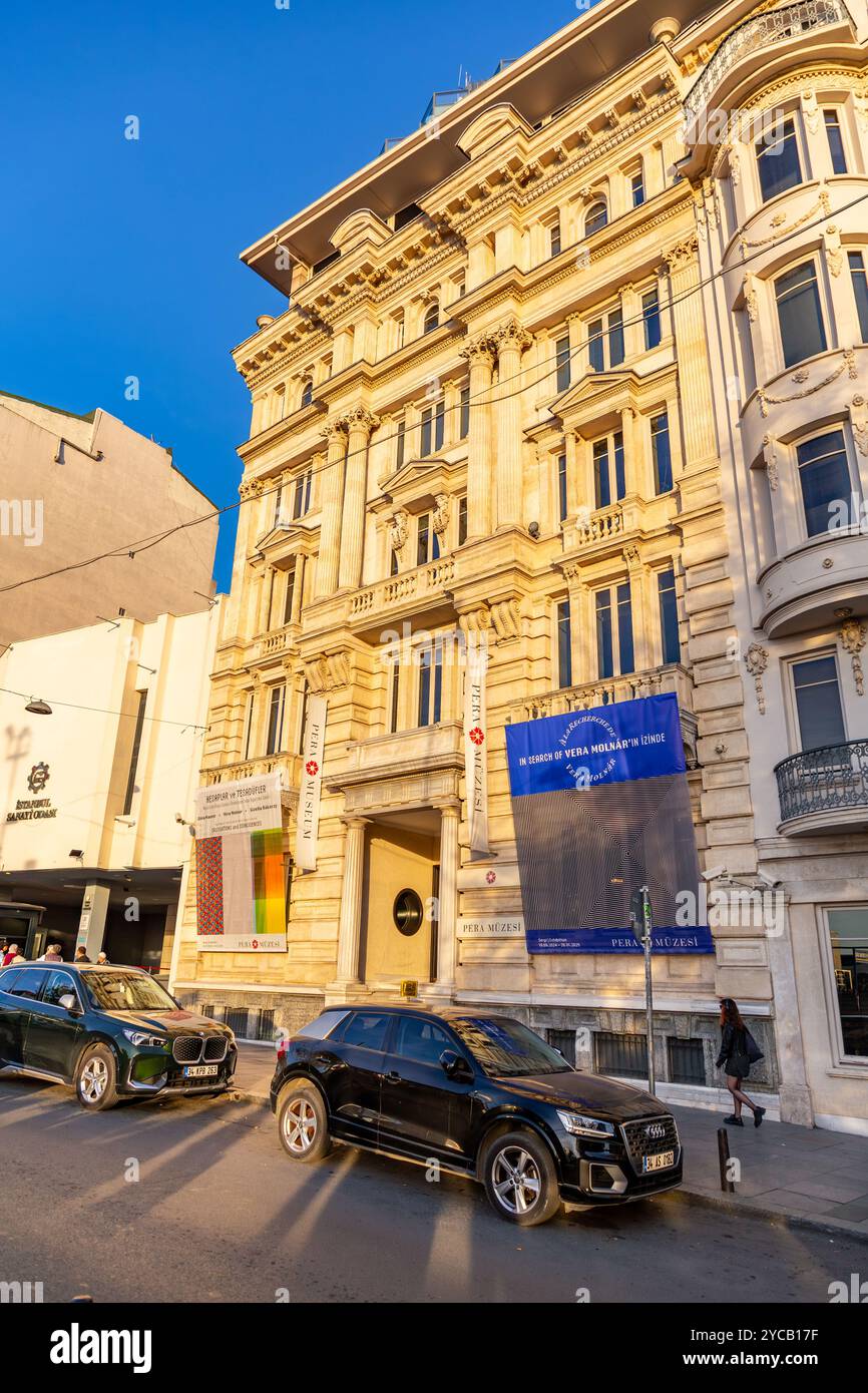 Istanbul, Turkiye - OCT 8, 2024: Exterior view of the Pera Museum on ...