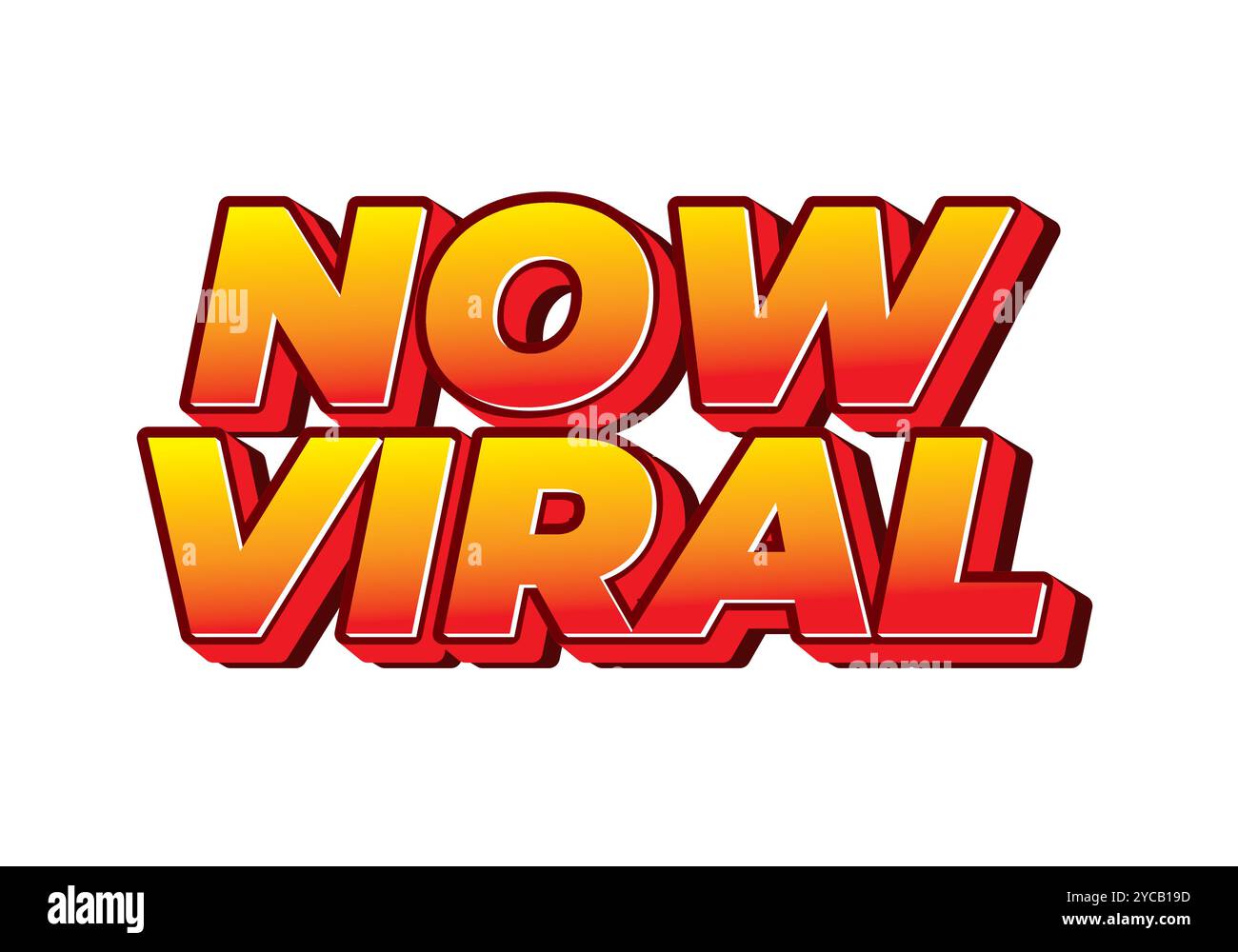 Now viral. Text effect design for social media in 3D style and modern ...