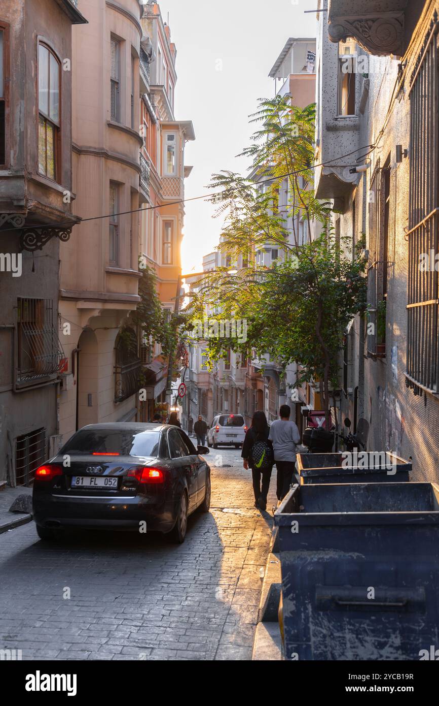Istanbul, Turkiye - OCT 8, 2024: View from Beyoglu streets, generic ...