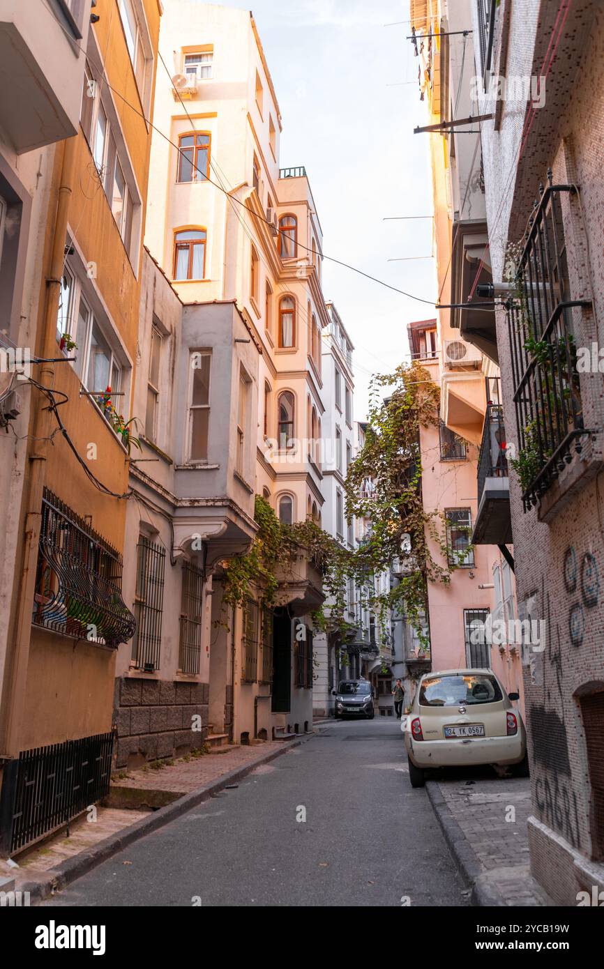 Istanbul, Turkiye - OCT 8, 2024: View from Beyoglu streets, generic ...
