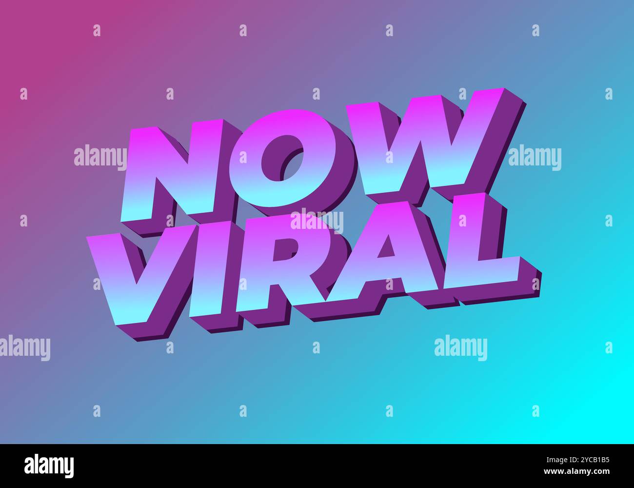 Now viral. Text effect design for social media in 3D style and modern ...