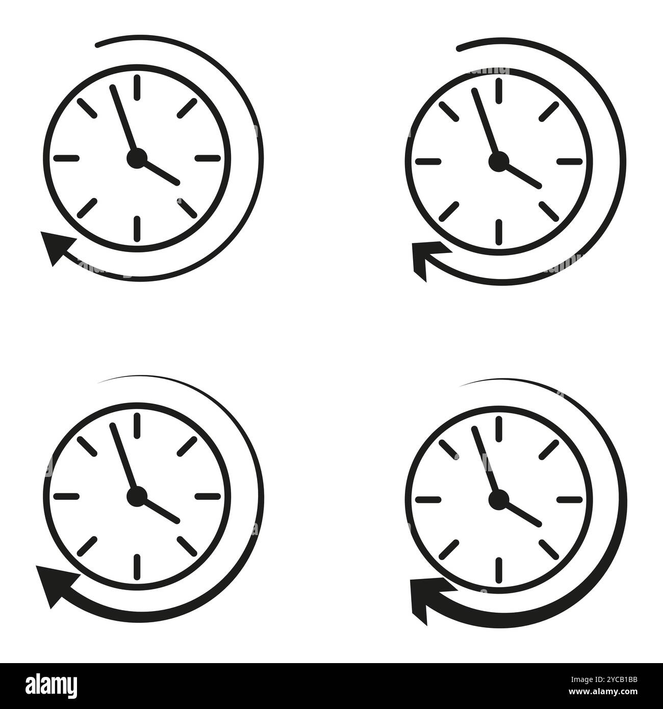 Clock with arrow icon. Time management symbol. Timer vector ...