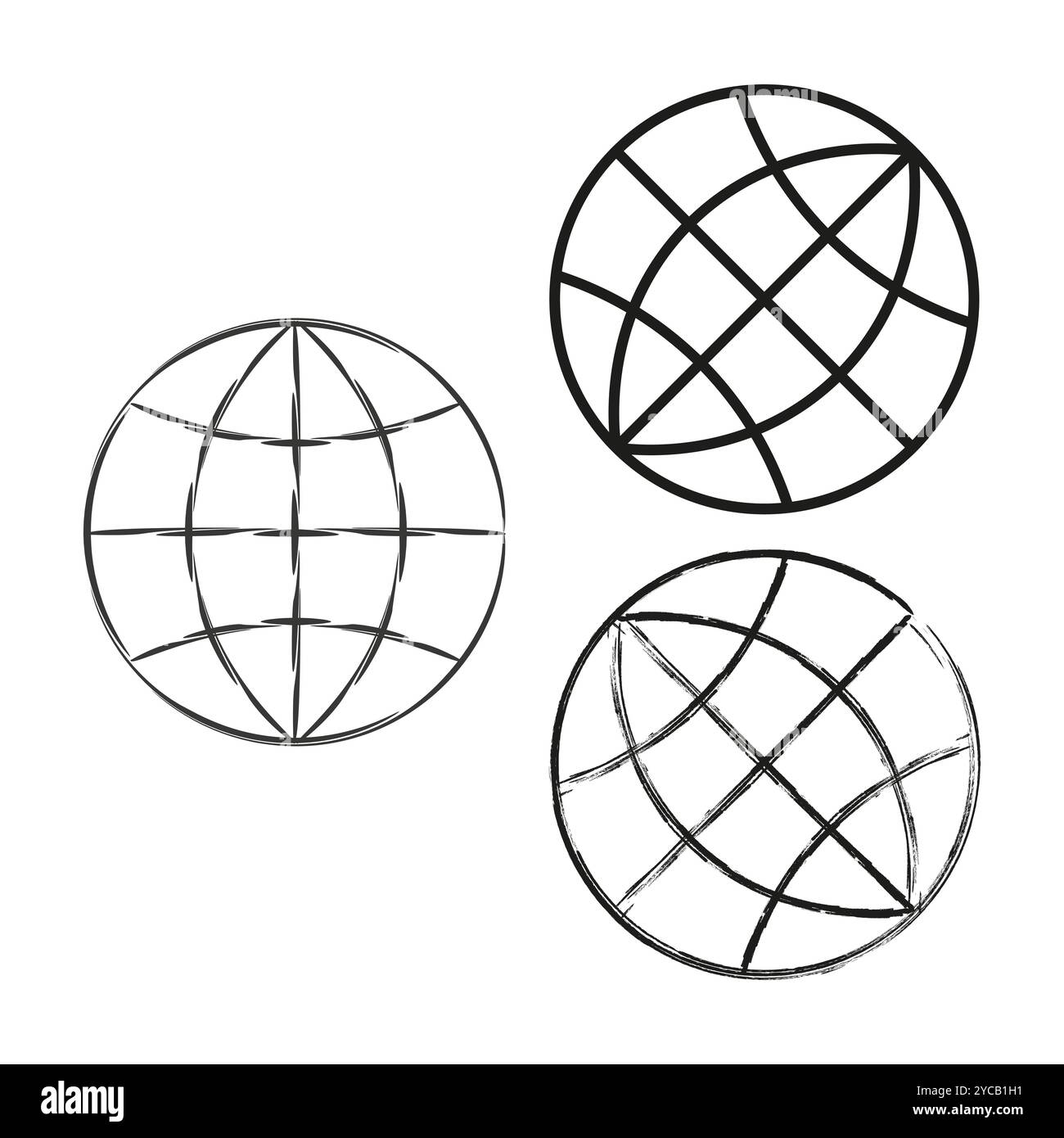 Global network icon. Wireframe globe symbol. World vector illustration ...