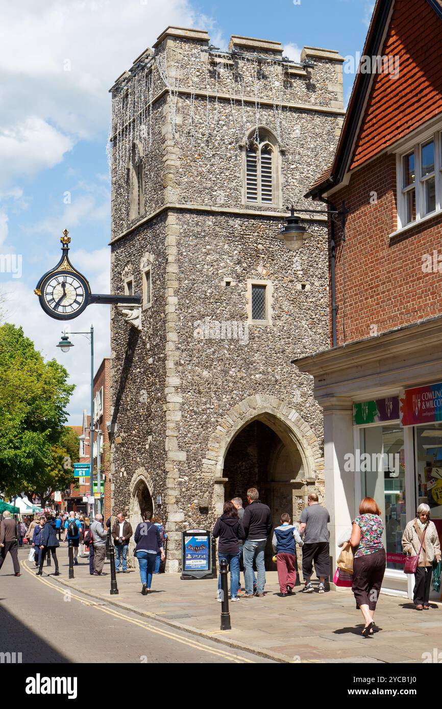 Saint George's Tower in St George's Street Canterbury Stock Photo - Alamy